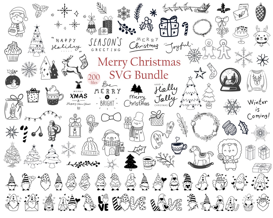 200 Christmas Svg Bundle | Merry Christmas Svg | Christmas Ornaments ...