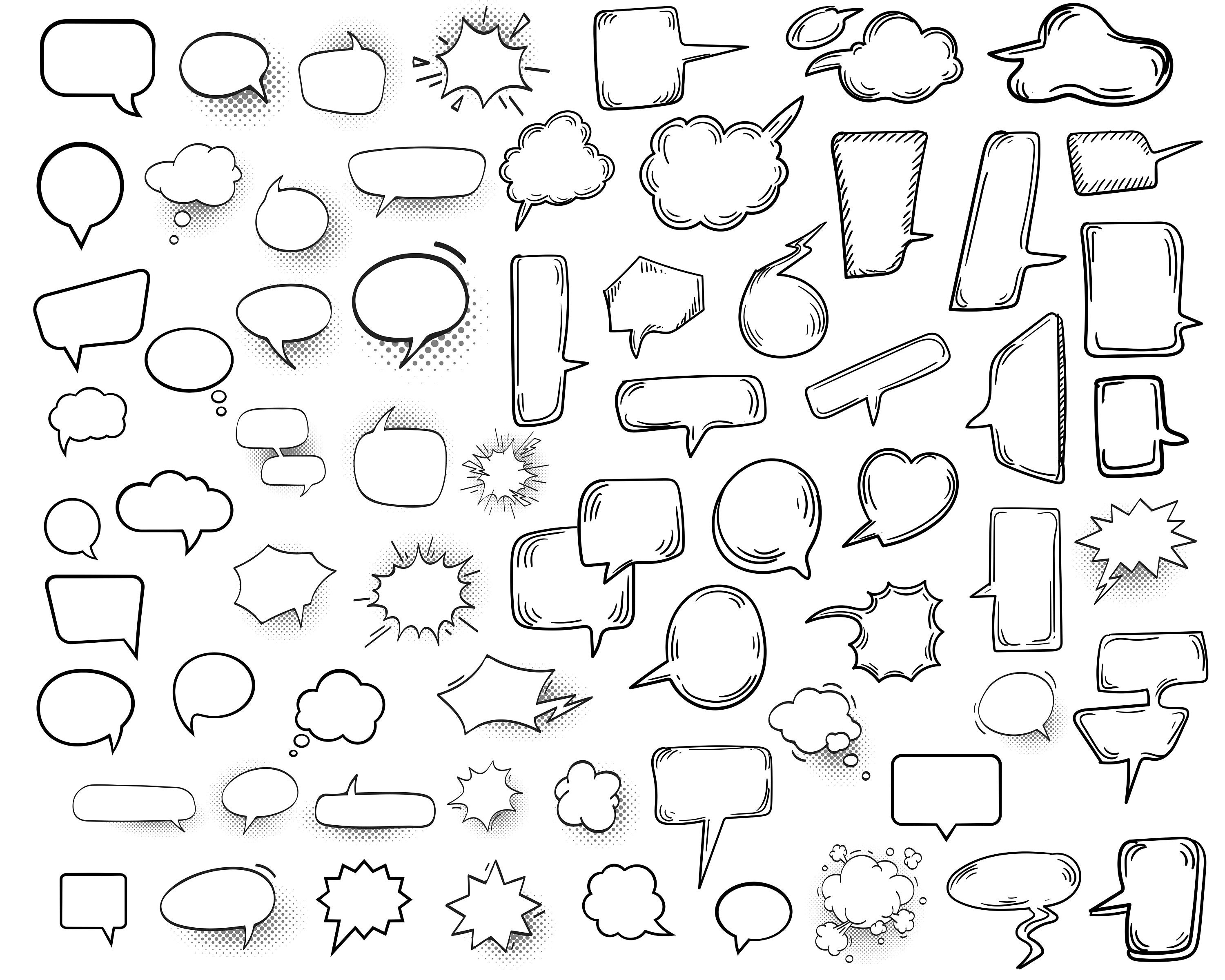 200 Speech Bubble SVG, Speech Bubble Clipart, Comic Speech Bubble Svg ...