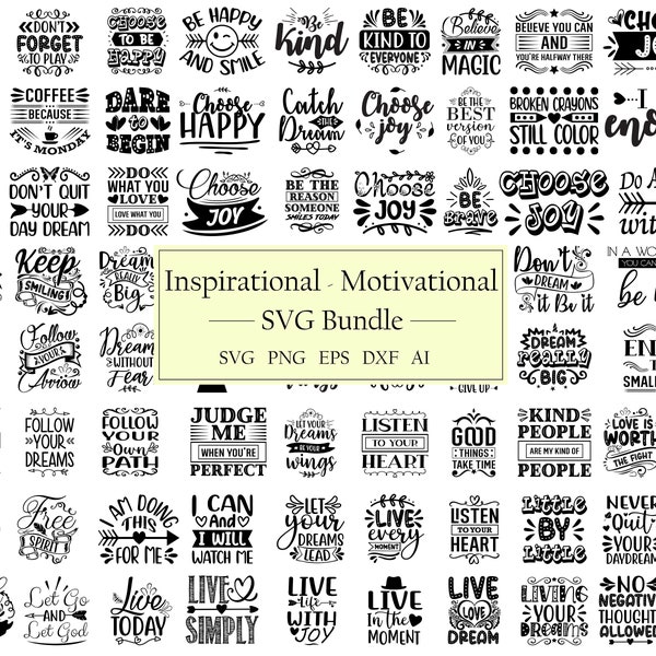 Inspirational Svg - Etsy