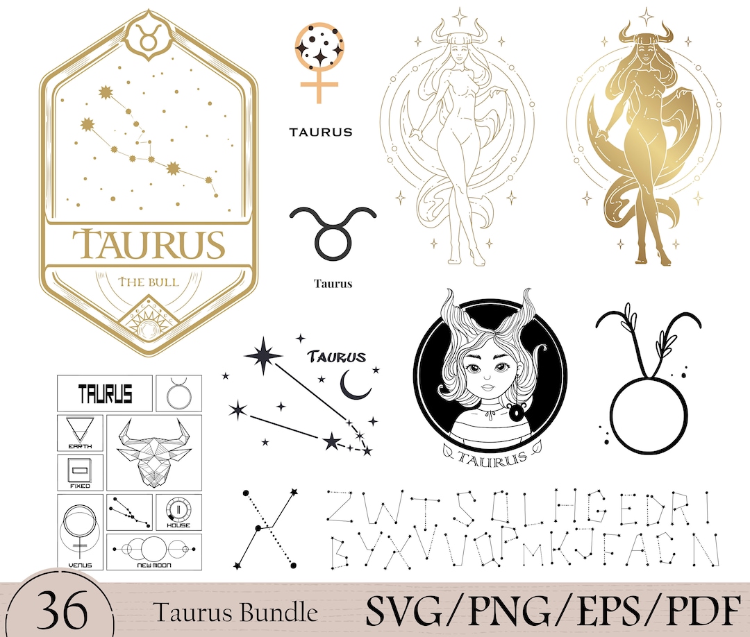 36 Taurus Queen Svg Bundle, Taurus Svg Bundle, Zodiac Svg, Zodiac Sign ...