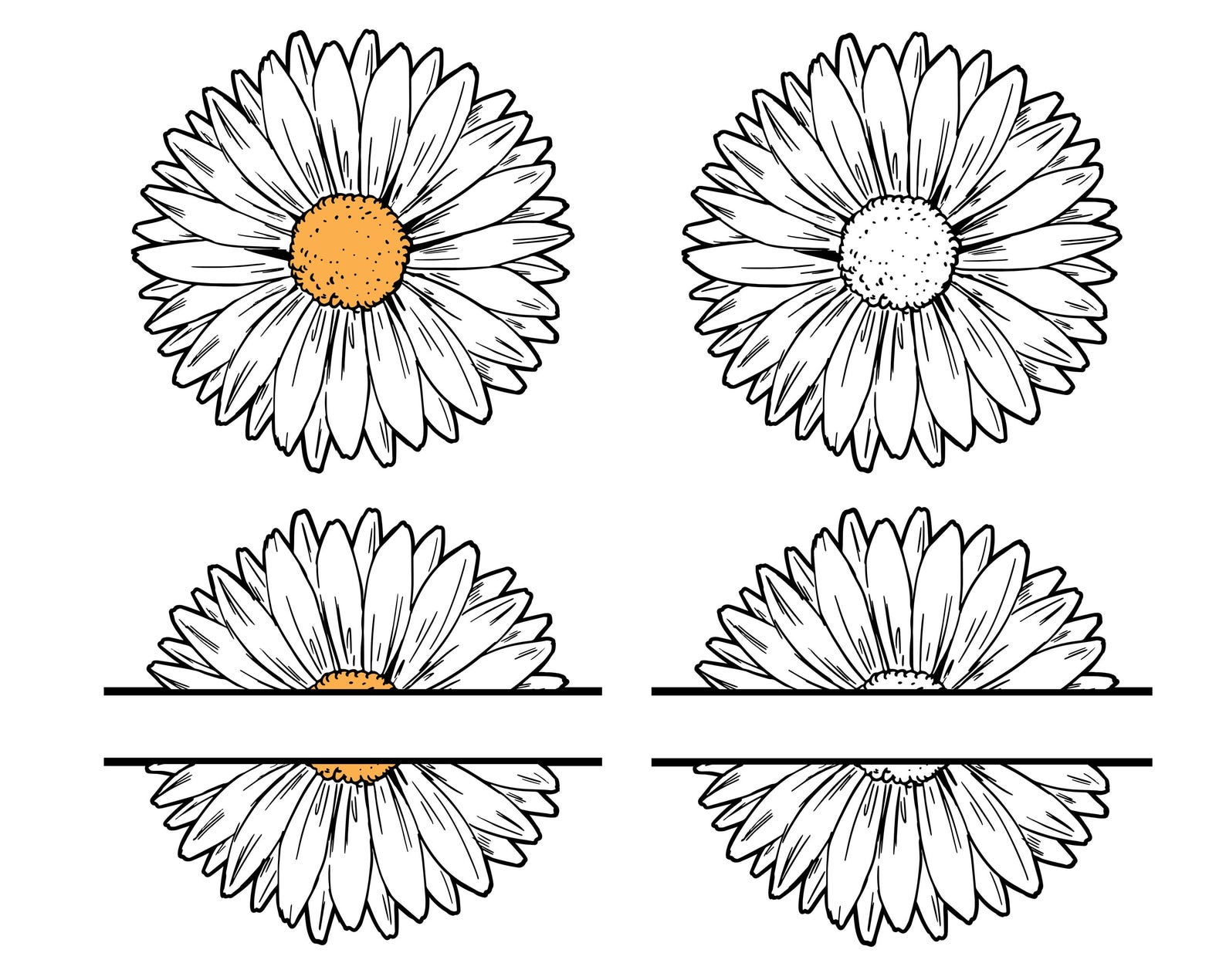 Daisy Svg, Daisy Flower Clipart, Daisy Svg Cut Files for Cricut, Daisy ...