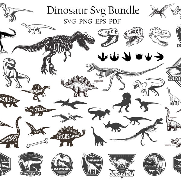 Dinosaur Outline Svg - Etsy