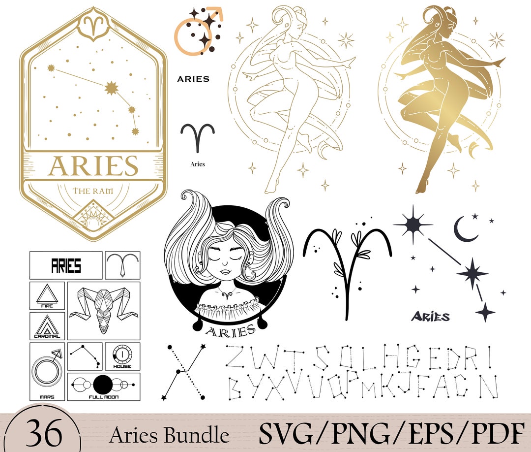 36 Aries Queen Svg Bundle, Aries Svg Bundle, Zodiac Svg, Zodiac Sign ...