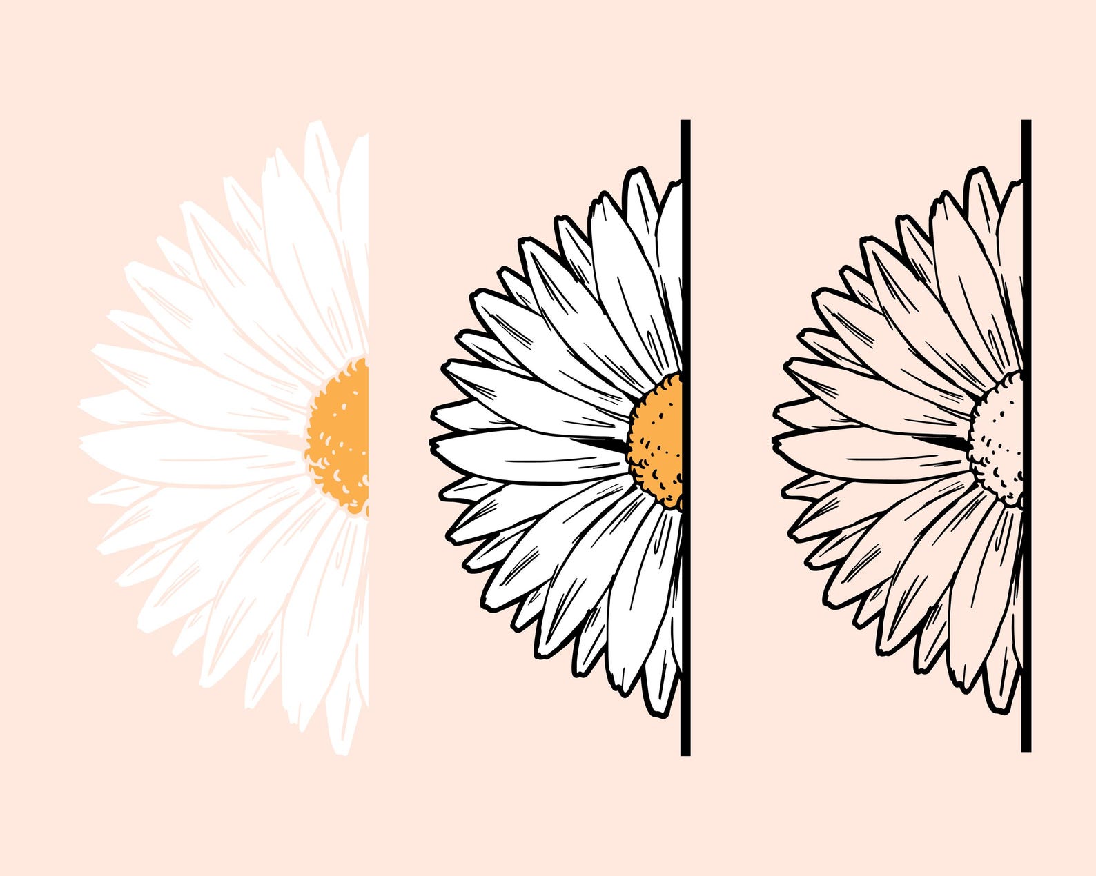 Daisy Svg, Daisy Flower Clipart, Daisy Svg Cut Files for Cricut, Daisy ...