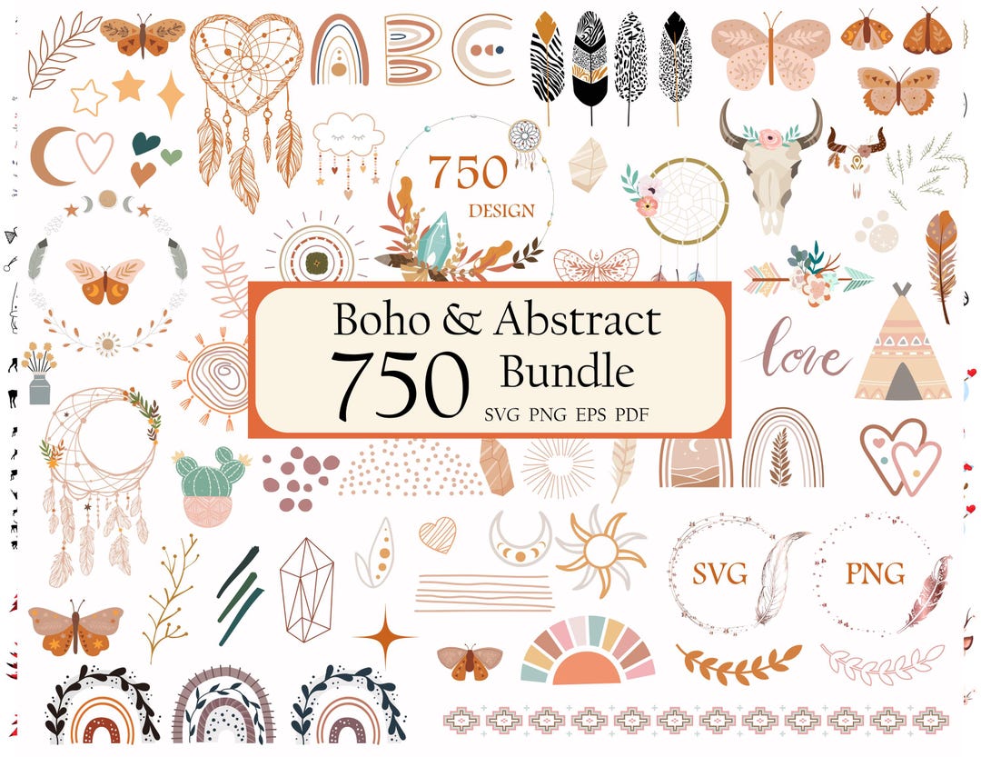 750 Abstract Svg | Boho Svg | Abstract Art Svg | Trendy Svg | Abstract ...