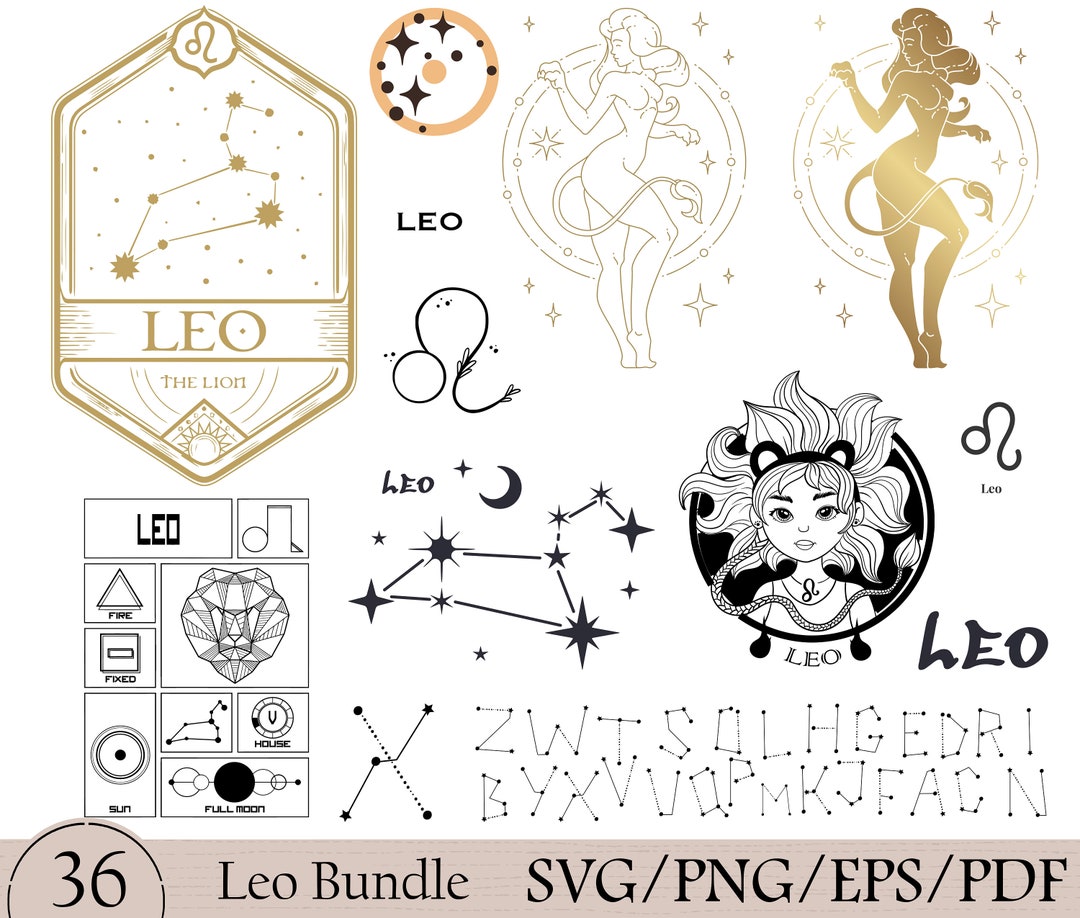 36 Leo Queen Svg Bundle, Leo Svg Bundle, Zodiac Svg, Zodiac Sign Svg ...