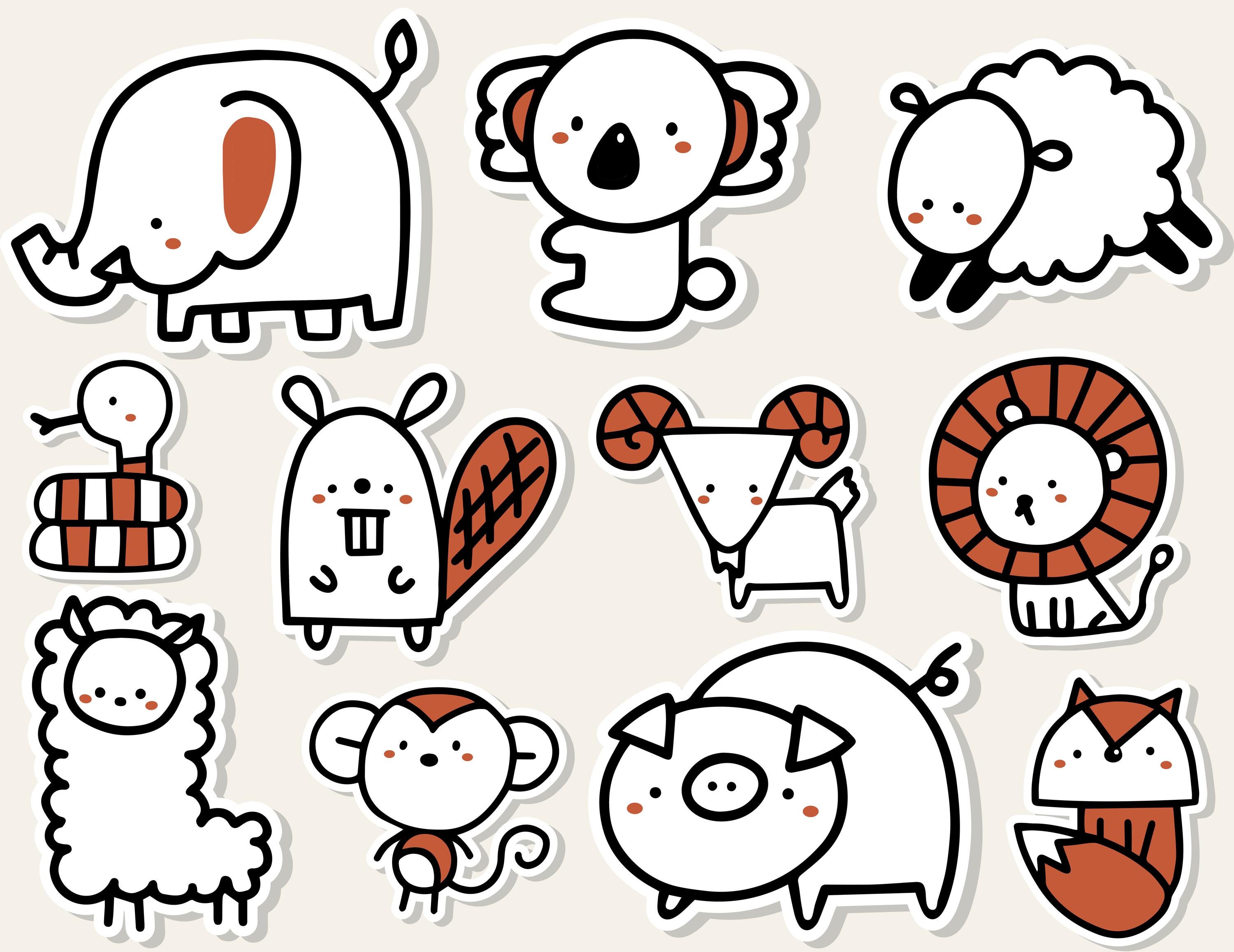 Animal Doodle Svg Bundle | Animal Svg | Doodle Svg | Safari Animal Svg ...