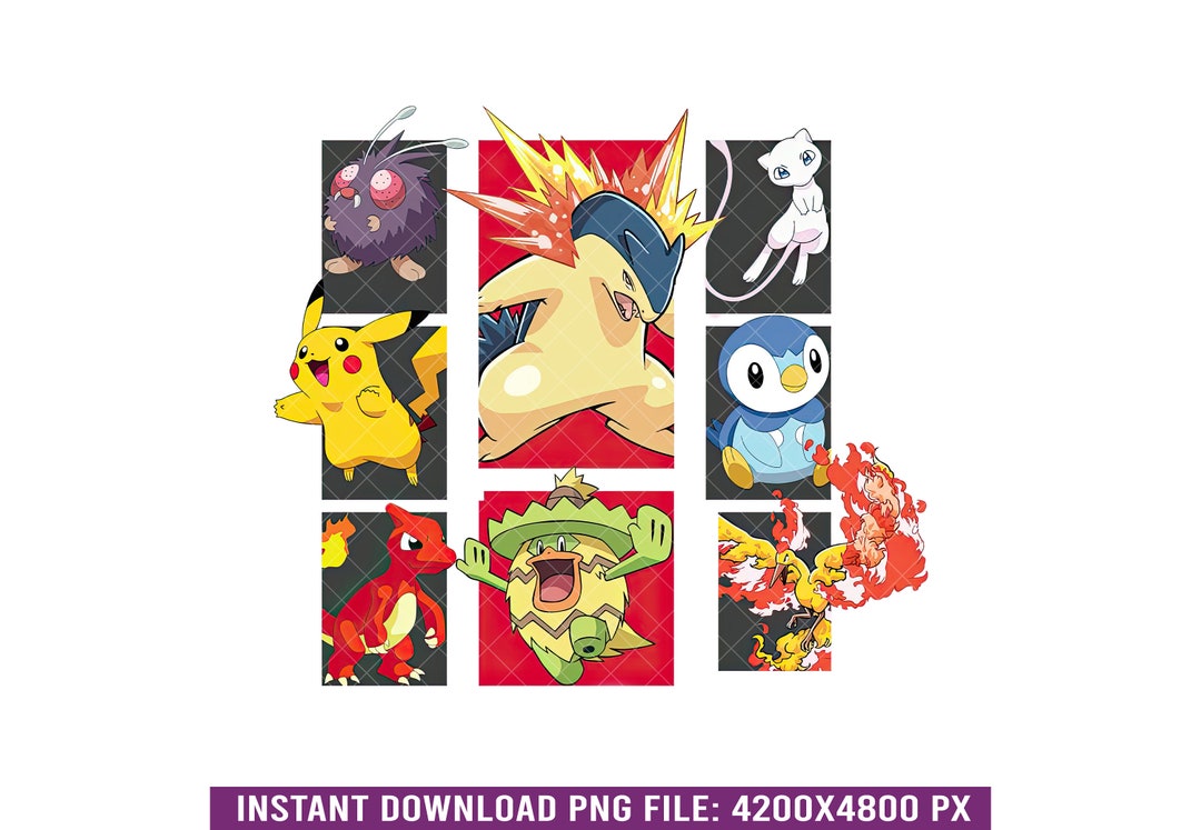 Starter Pokemon Png Pokemon Png Anime Digital Png Pikachu - Etsy