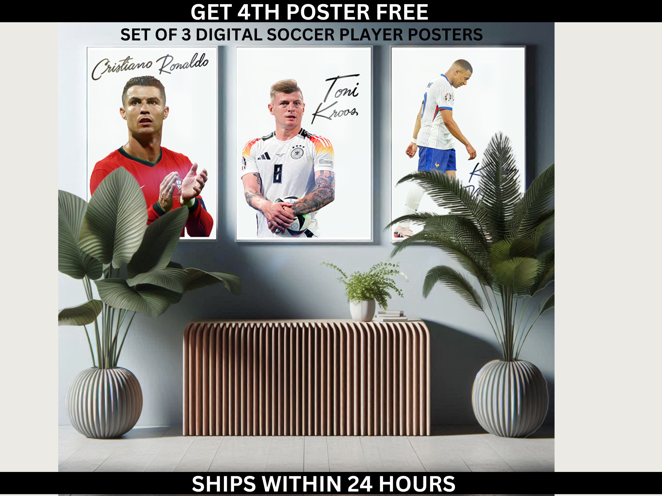 Custom Soccer Digital Poster Personalized Set of 3 Soccer Poster Soccer ...