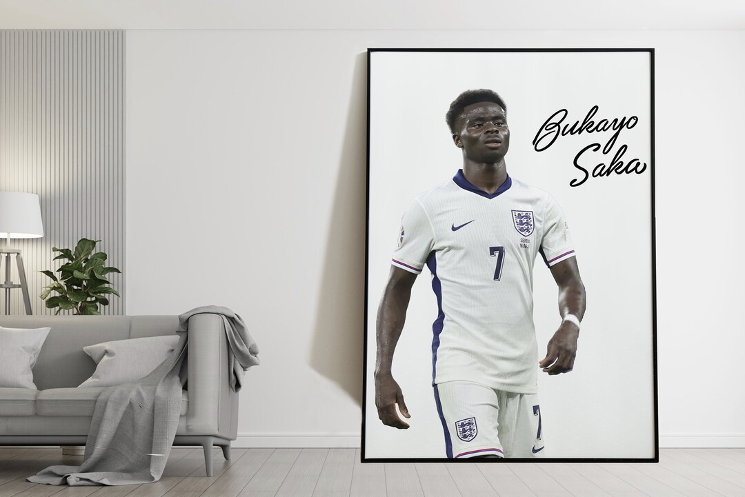 Bukayo Saka Euro 2024 England Digital Poster Euro 2024 Poster England ...