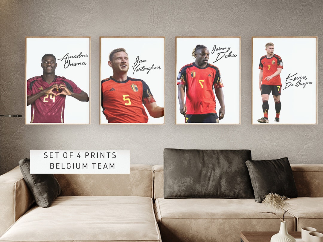 Belgium Euro 2024 Squad Onana Vertonghen Doku De Bruyne Set of 4 ...