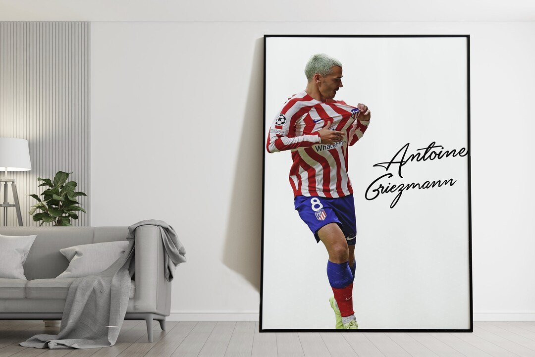 Antoine Griezmann Soccer Poster Football Griezmann Poster Atletico De ...