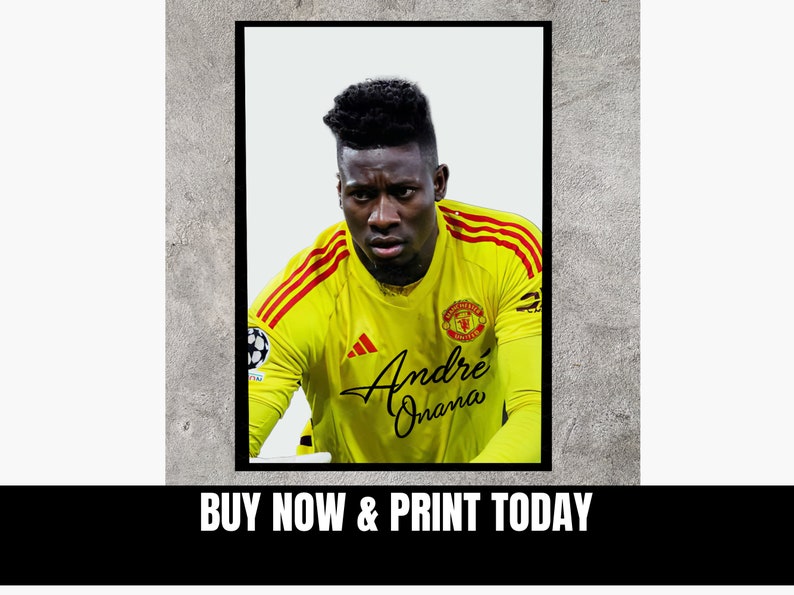 Andre Onana Poster Manchester Print Poster Png Wall Art Png Manchester ...