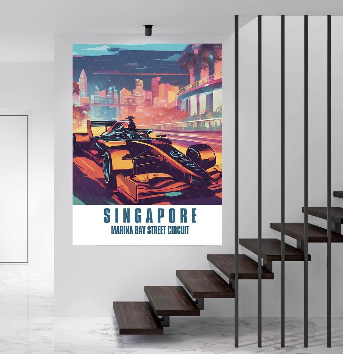 F1 Poster Singapore F1 Circuit Digital Download Formula 1 Poster Print ...