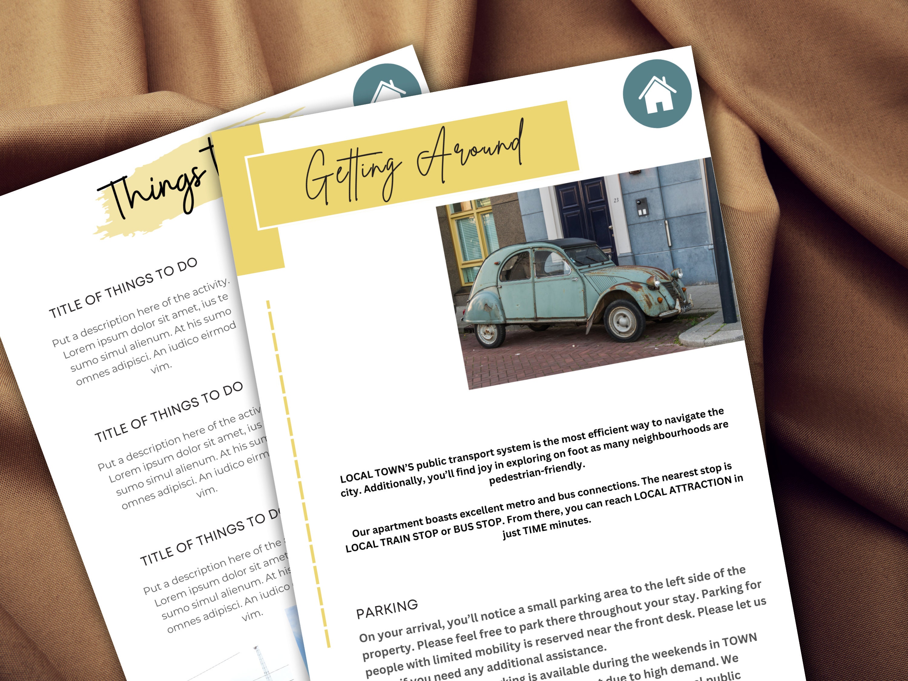 Personalized Rental Guide Airbnb & VRBO Welcome Book Template Easy-to ...