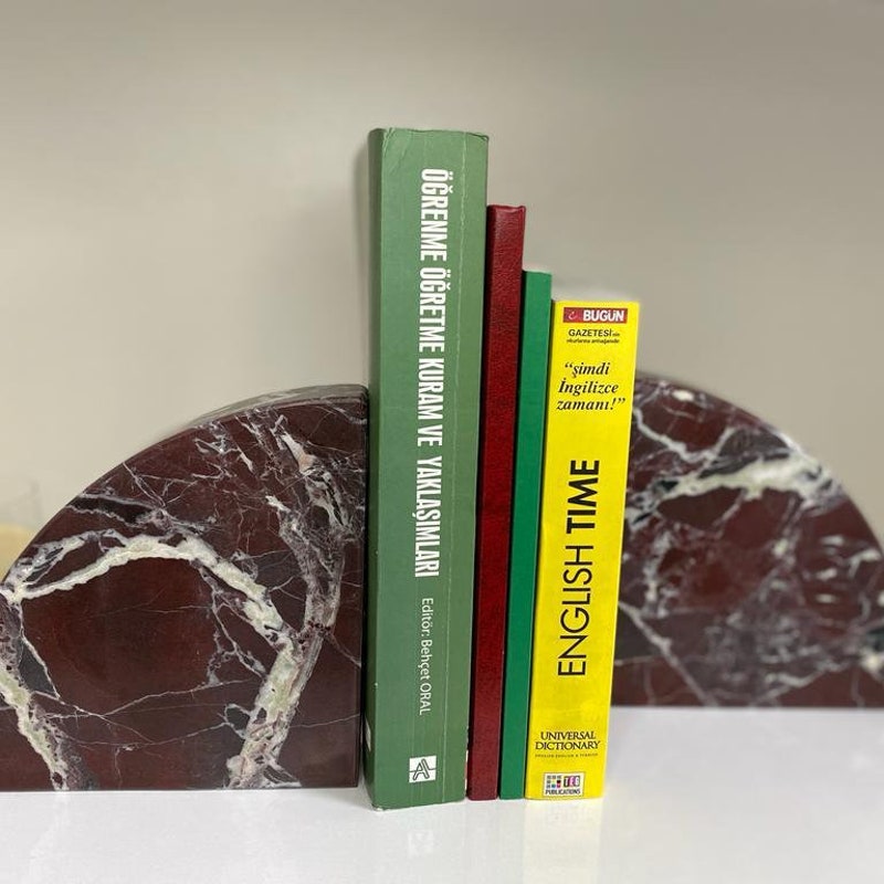 Marble Bookends - Etsy