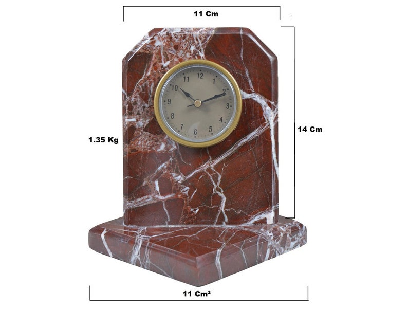 Marble Analog Desk Clock, Minimalist Clock, Marble Clock for Desk ...