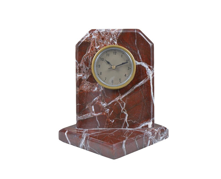Marble Analog Desk Clock, Minimalist Clock, Marble Clock for Desk ...