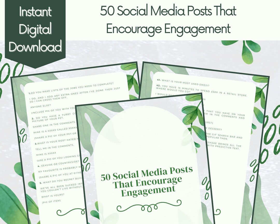 Social Media Engagement Posts, Social Media Posts, Engagement Posts ...