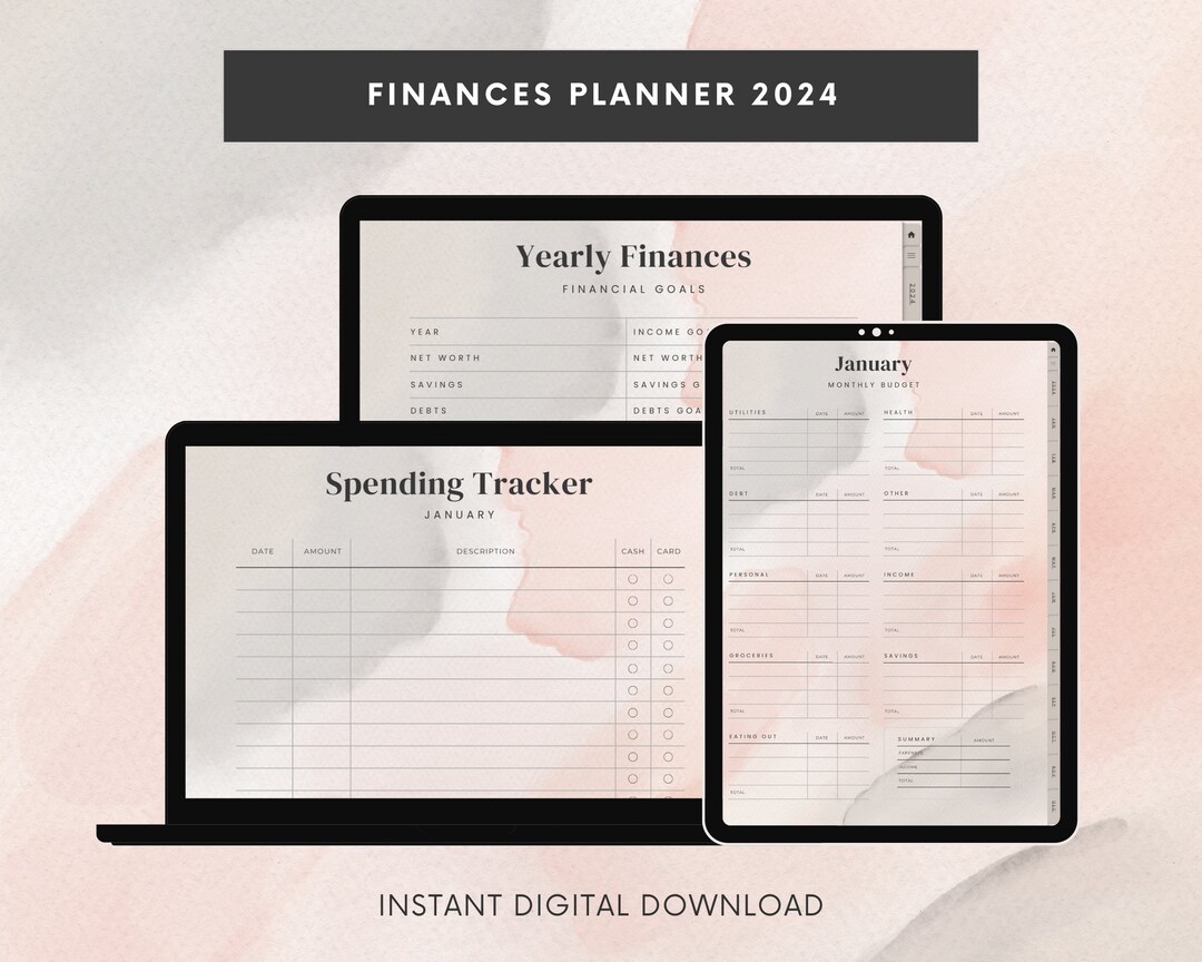 Digital Download Finance Planner Printable Pages Bill Planner Finance ...