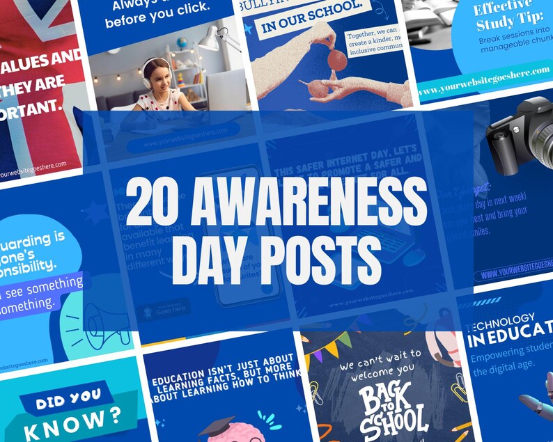 80 Education Templates for Social Media | School Social Media Templates ...