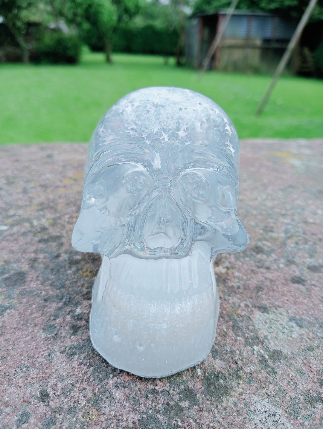 Unique White and Holographic Star Skull Shaker,halloween,bespoke Gift ...
