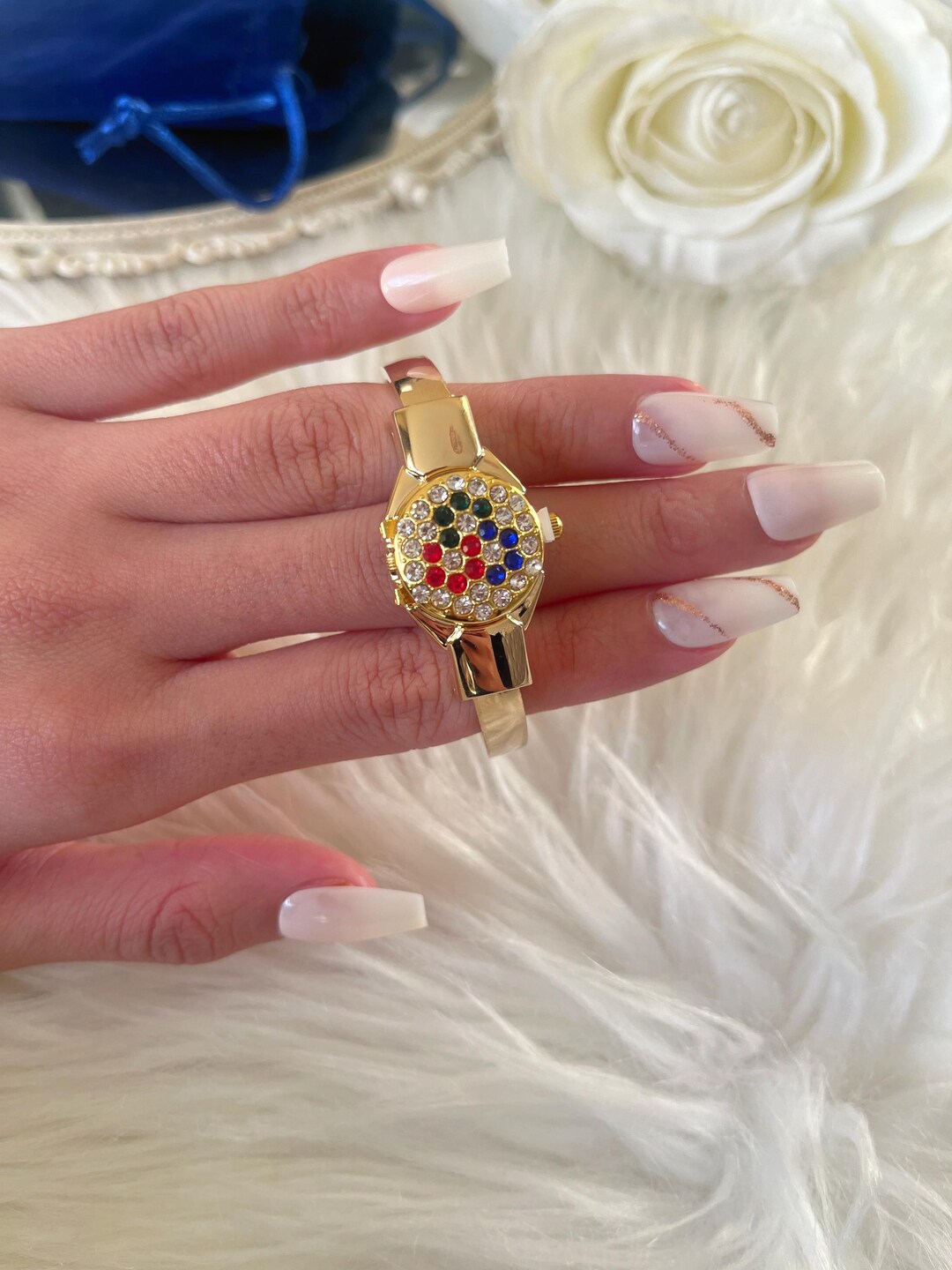 Dainty Peek-a-boo Watch - Etsy