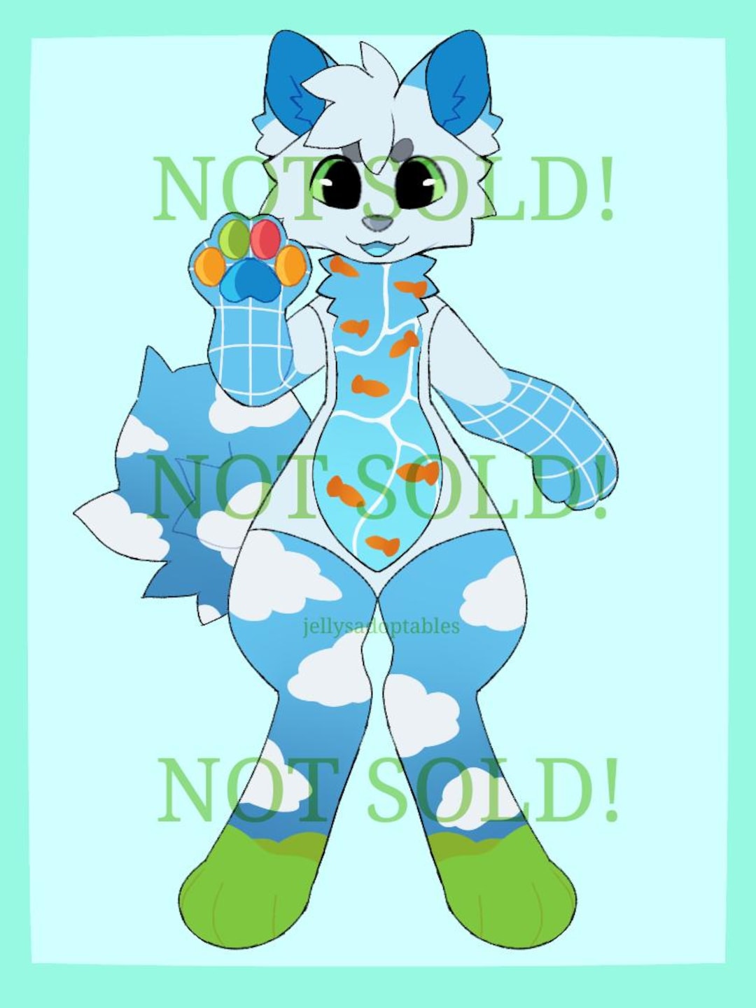 Furry Dog Adoptable - "frutiger Aero" - Etsy