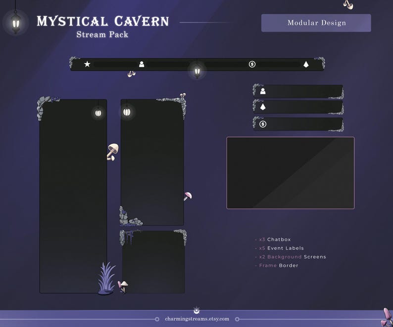 Mystical Cavern Stream Package for TWITCH | Magical Mushroom, Enchanted ...