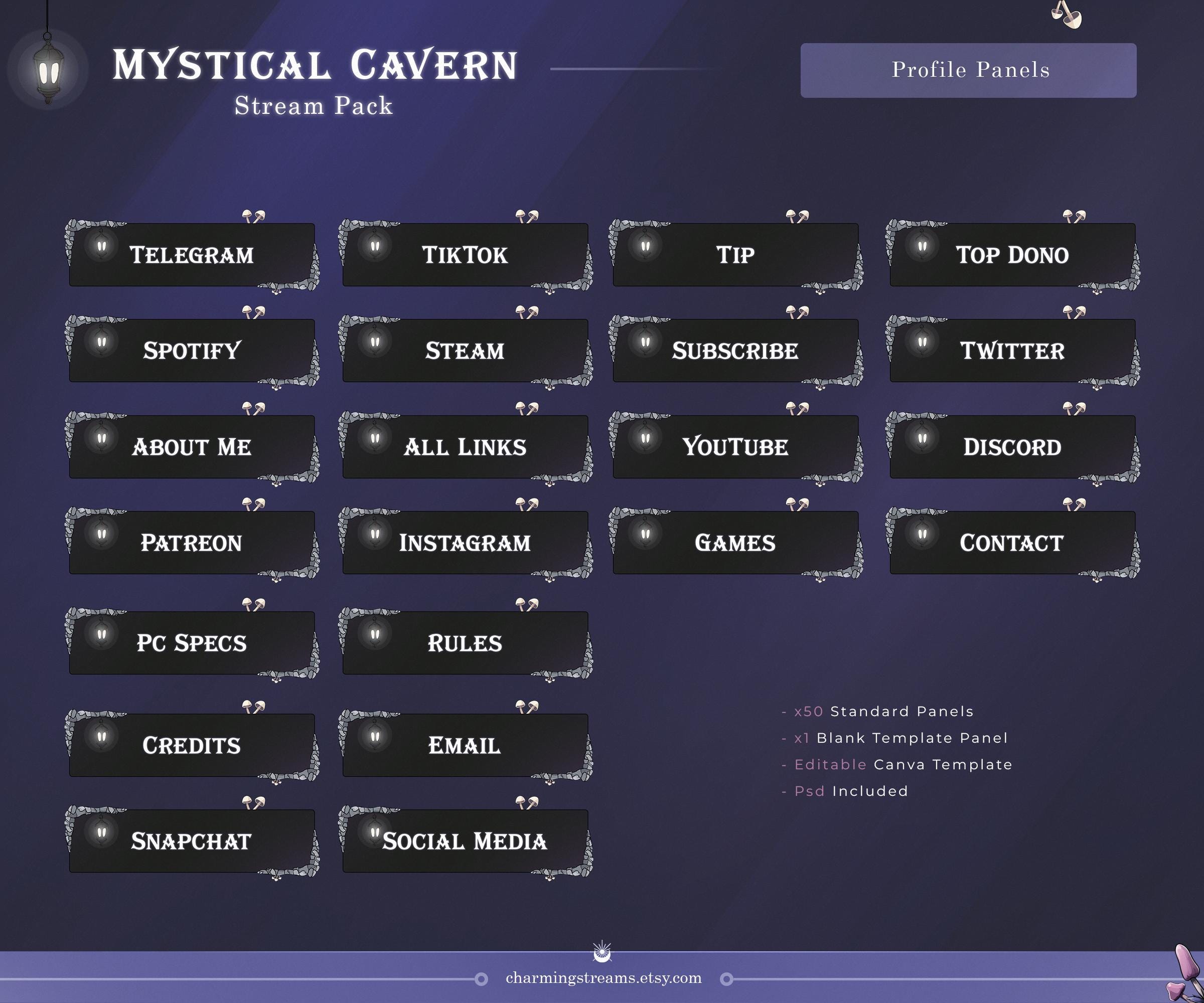Mystical Cavern Stream Package for TWITCH | Magical Mushroom, Enchanted , Glow Mushroom, Fantasy ...