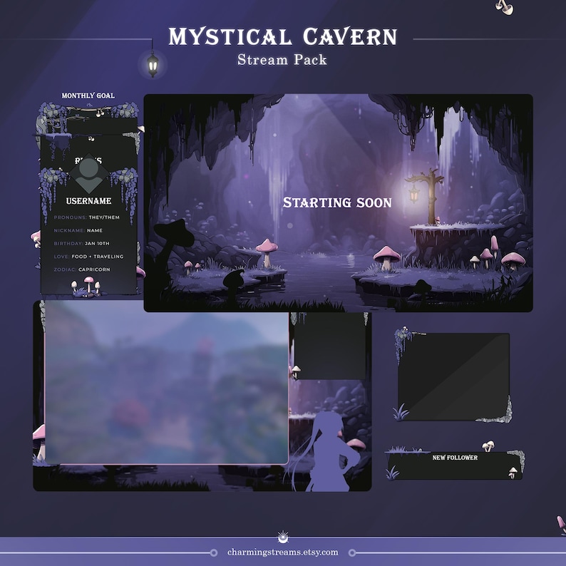 Mystical Cavern Stream Package for TWITCH | Magical Mushroom, Enchanted ...