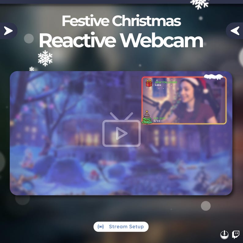 Christmas Reactive Webcam Overlay – Festive Minimalist Design With Goal ...