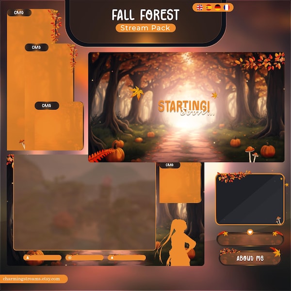 Luna Cosmic Stream Pack for TWITCH Tarot Cards, Twitch Overlay, Dark ...