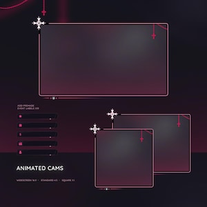 Gothic Shadow Animated Stream Pack: Dark Minimal Overlays and Widgets ...