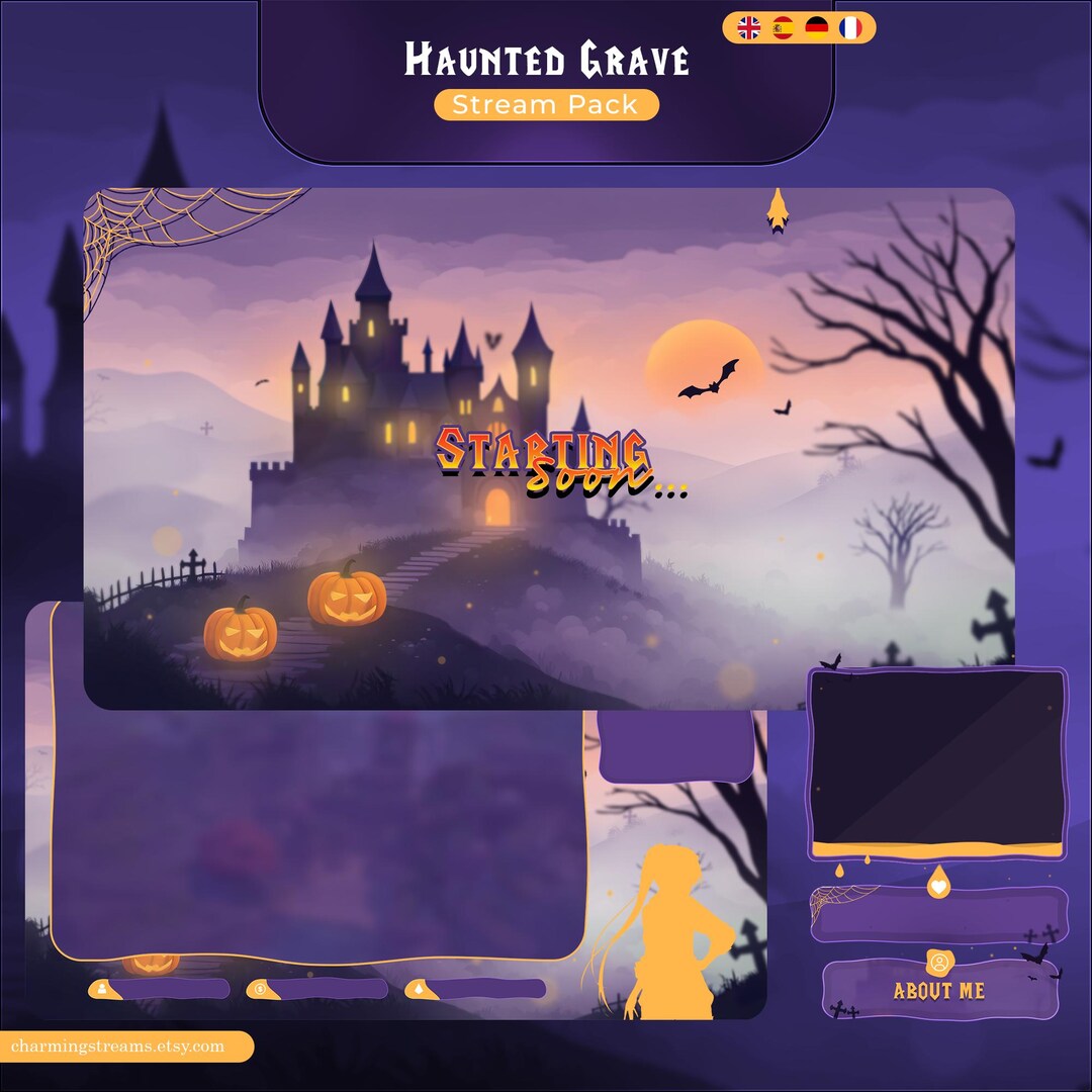 Haunted Grave Stream Package for Twitch Halloween Horror, Spooky, Bats ...
