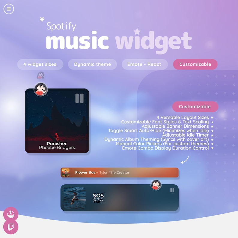 Spotify Music Widget for Streamers: Streamelements Overlay With ...