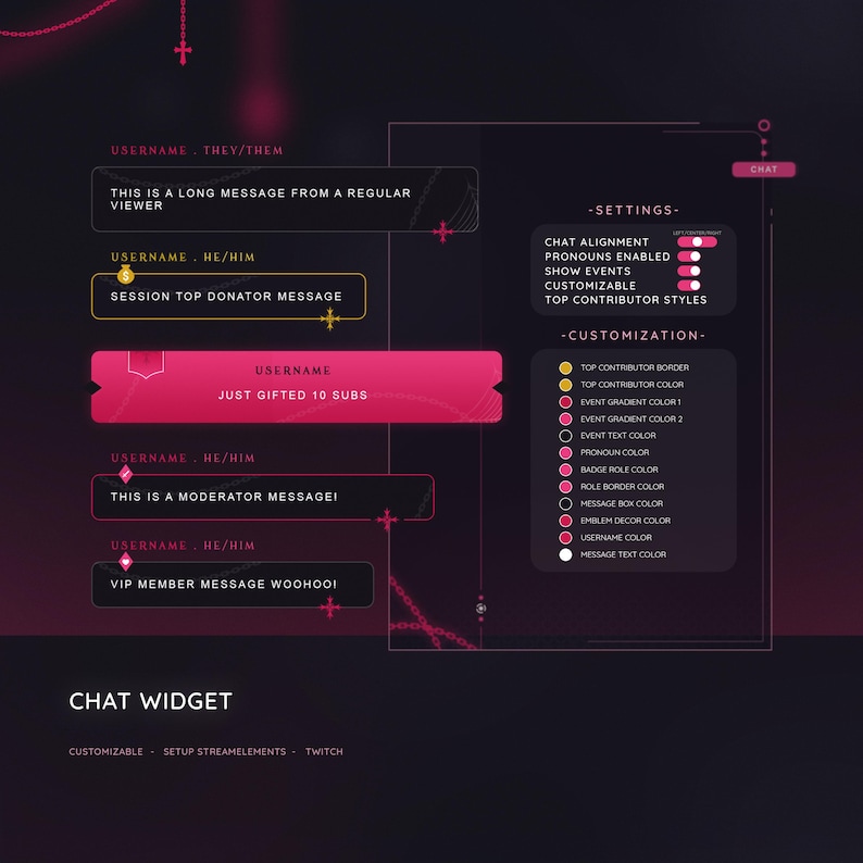 Gothic Shadow Animated Stream Pack: Dark Minimal Overlays and Widgets ...