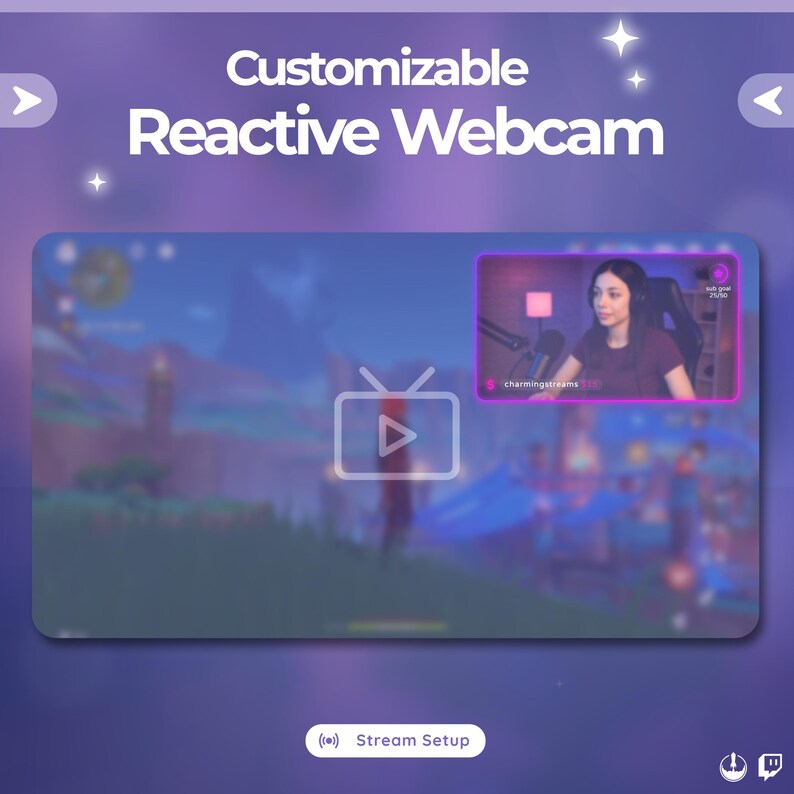 Reactive Twitch Webcam Overlay – Minimalist Design With Alerts & Goal ...