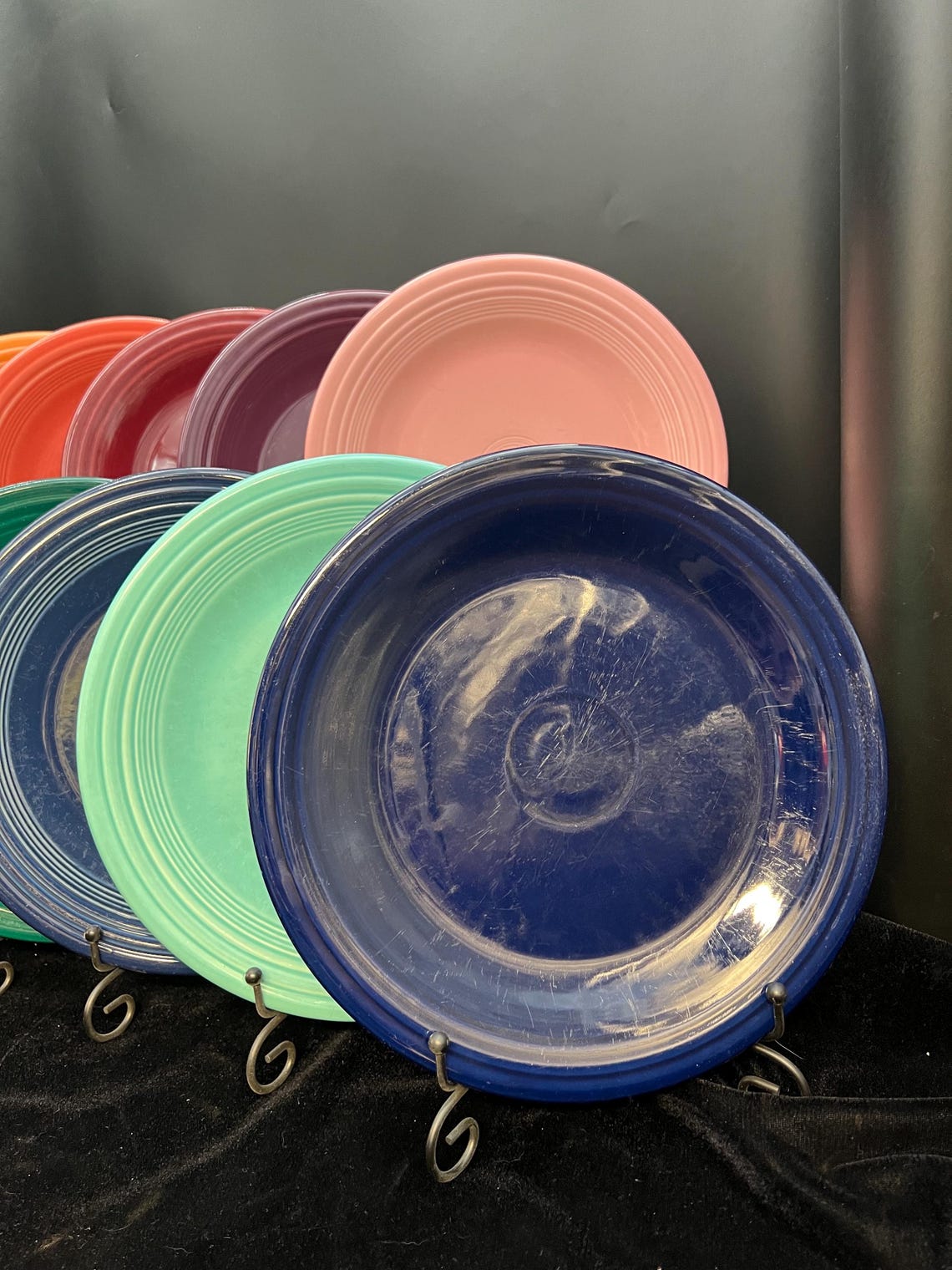 Fiesta Ware Plates: Luncheon (9"). Vintage in Great Condition; I Do NOT ...