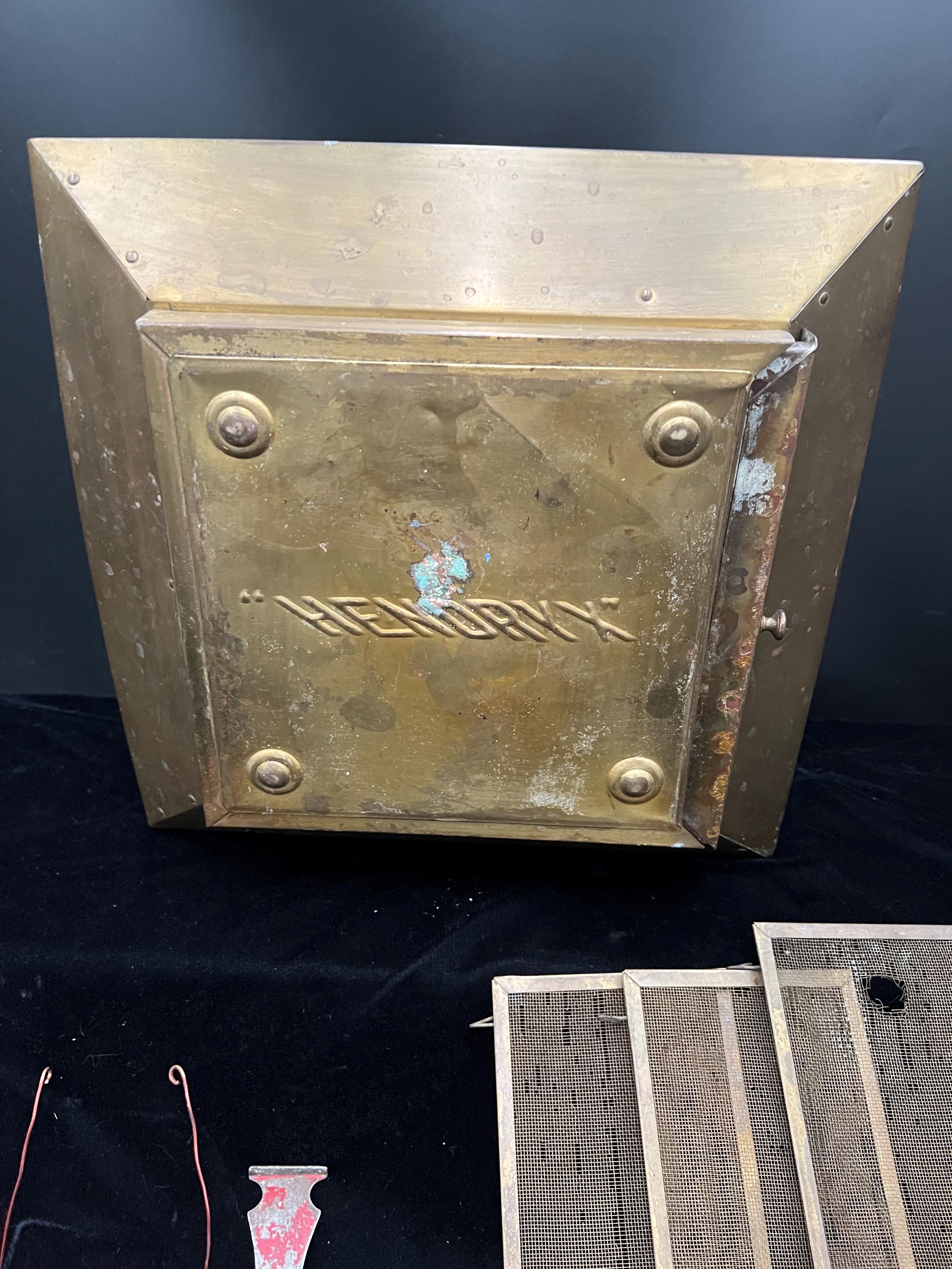 1930s Hendryx Brass Pagoda Bird Cage, Including Original Water ...
