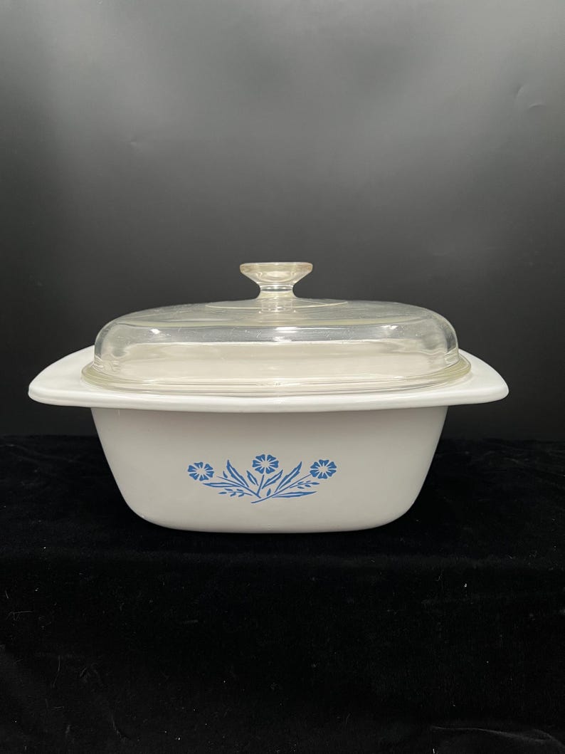 Corning Blue Cornflower 4QT Casserole With Lid (P-34-B). Mint Condition ...