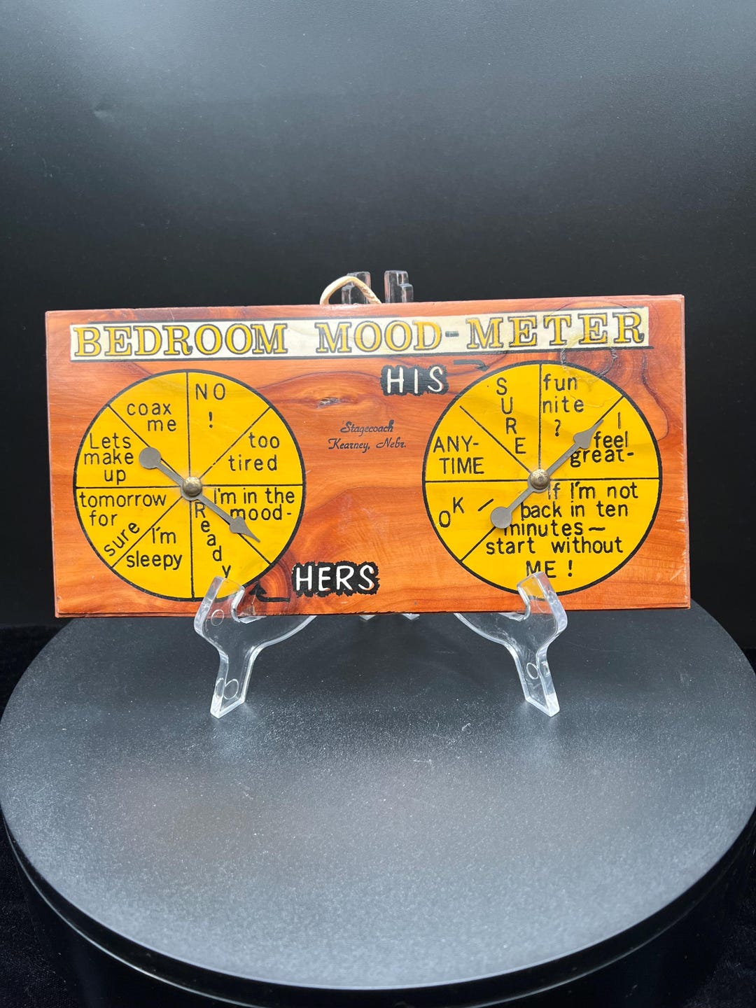 Vintage "bedroom Mood-meter" Game, Designed to Playfully Gauge a Couple ...