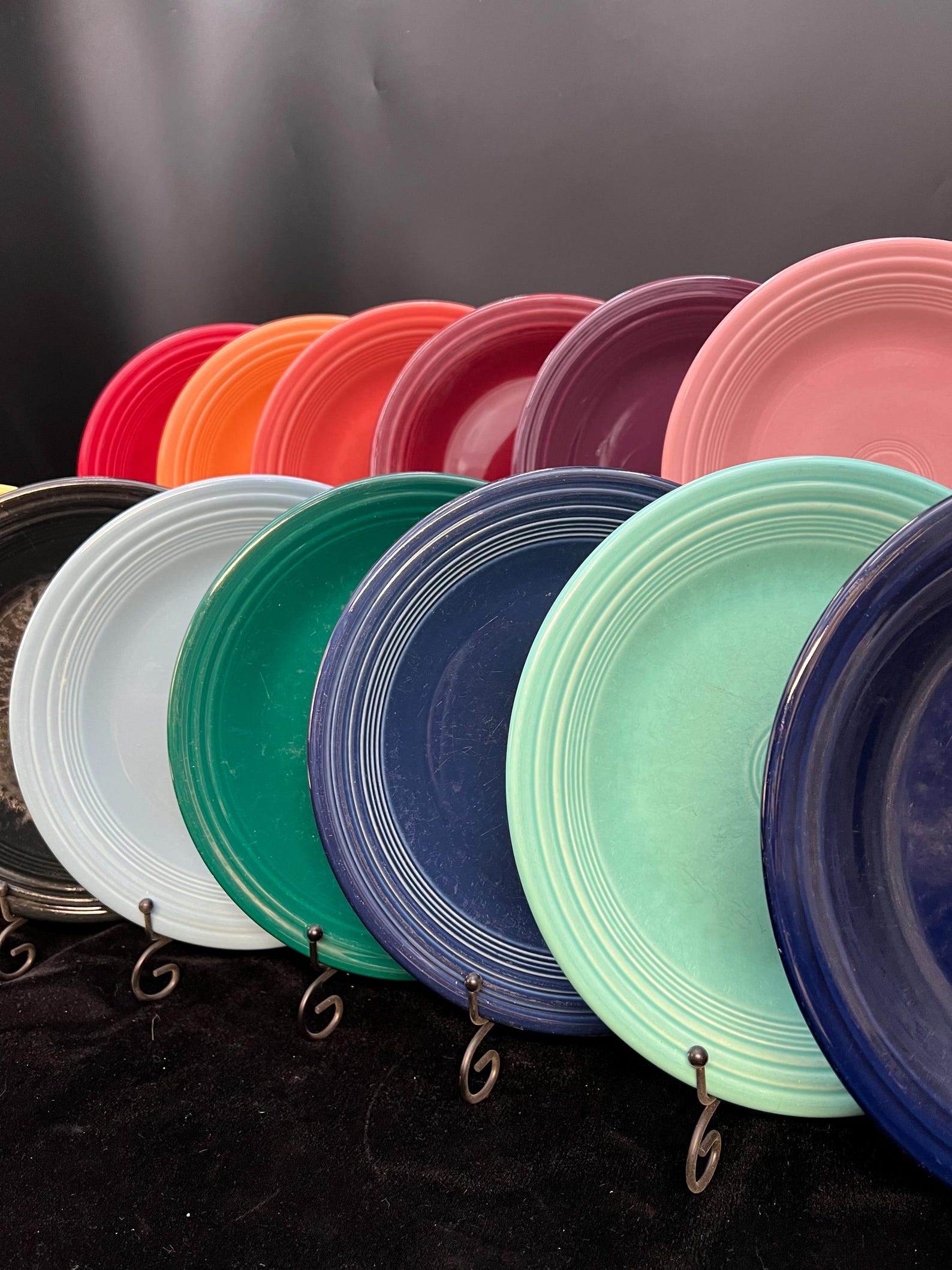 Fiesta Ware Plates: Luncheon (9"). Vintage in Great Condition; I Do NOT ...