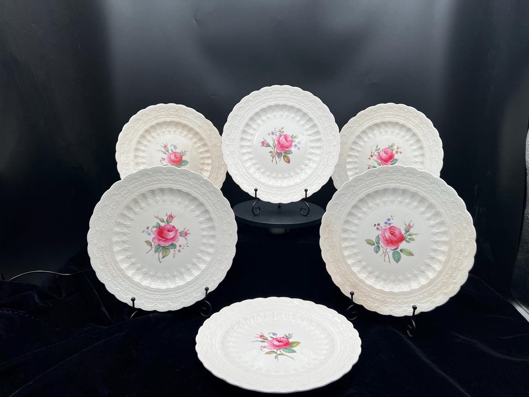 Spode’s Jewel Copeland Billingsley Rose Dinner Plates (set of 6), With ...