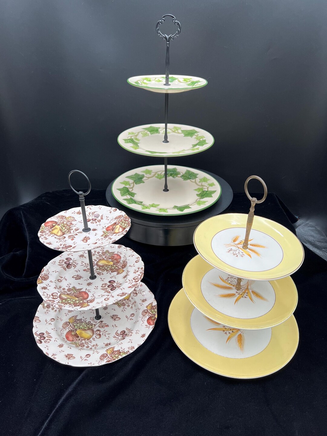 Three-tiered Tidbit Appetizer Display in 3 Styles: Franciscan Ivy ...