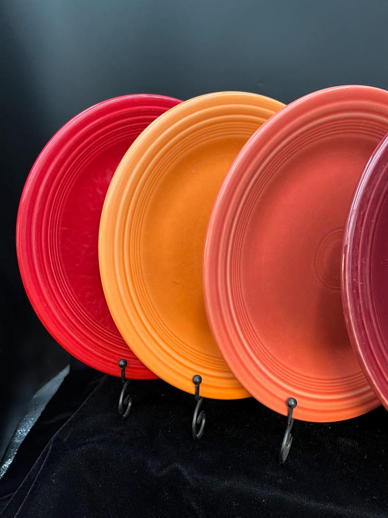 Fiesta Ware Plates: Luncheon (9"). Vintage in Great Condition; I Do NOT ...