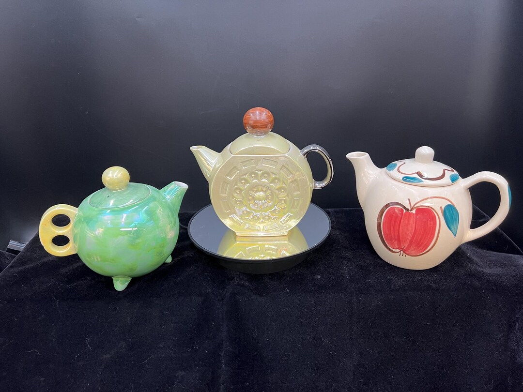 Japanese Lustreware Teapots and Puritan Slipware Pottery Teapot. Sold ...