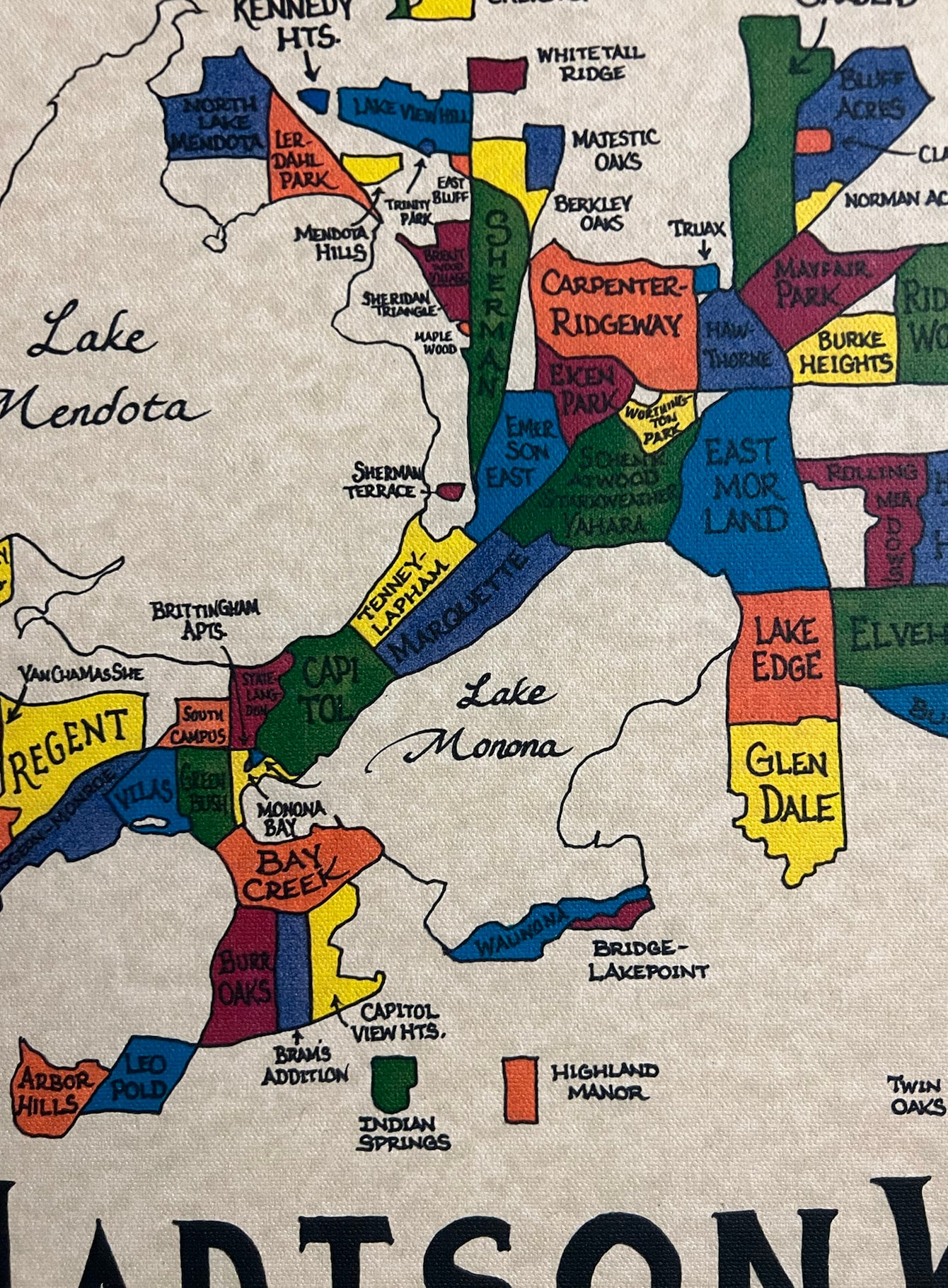 Artist Rendering Maps of Madison, Wisconsin. Includes Neighborhood ...