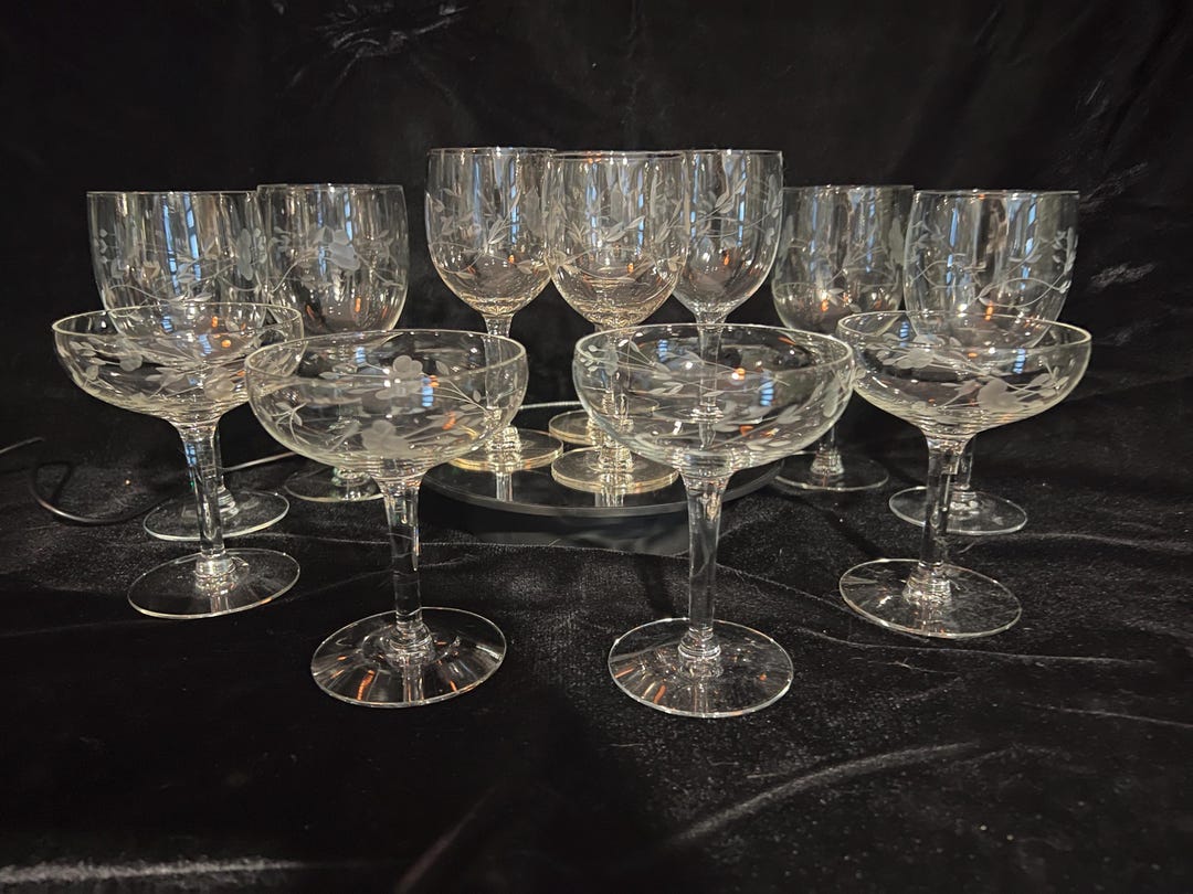 Princess House Glassware, Classic "heritage" Pattern. White Wine, Water ...