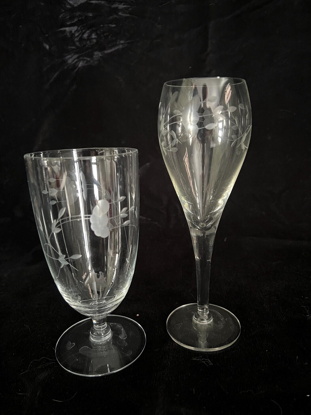 Princess House Glassware, Heritage Pattern W/classic 5 Petal Flowers ...